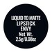 200 Lipstick Cap Labels, 1/2" Round, Printed With Black Ink on White ...