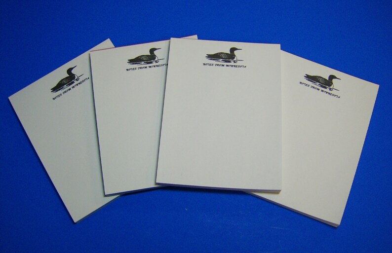 Minnesota Loon Notepads, 50 Sheets Memo Note Pad, Gift Store Cabin ...