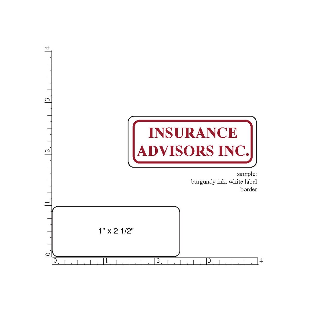 1,000 Custom Printed Labels (500 Rectangle 1 X 2.5", 500 Round 1.25 ...