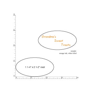 Custom Printed Oval Labels, 5,000 Stickers (choice of Label & Ink Color ...