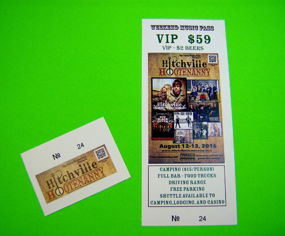Custom Printed Tickets 1000 Full Color Numbered With | Etsy