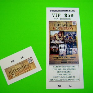 Custom Printed Tickets - 1,000 Full Color, Numbered With Perforated ...