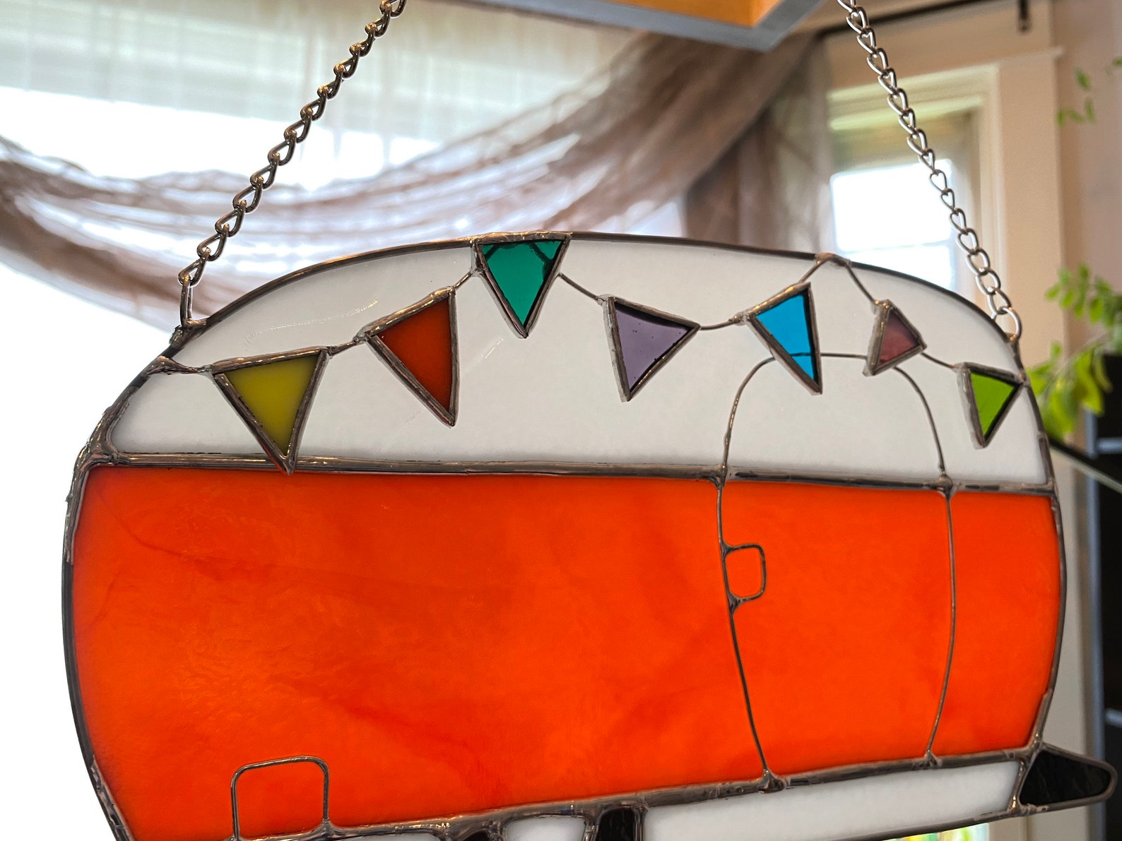 Large Stained Glass Camper 8.5” X 6” - Camper Van, Trailer, RV ...