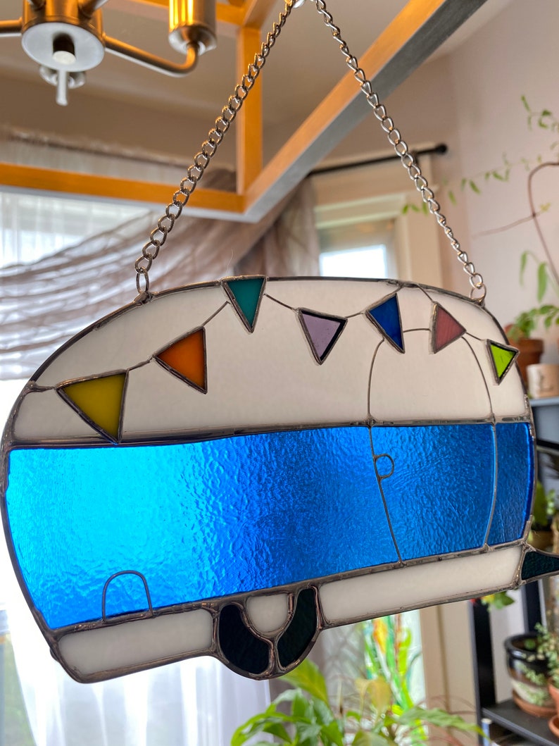 Large Stained Glass Camper 8.5” X 6” - Camper Van, Trailer, RV ...