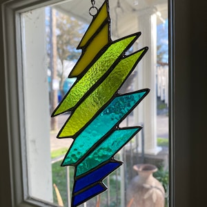 Stained Glass 13 Point Lightning Bolt - Etsy