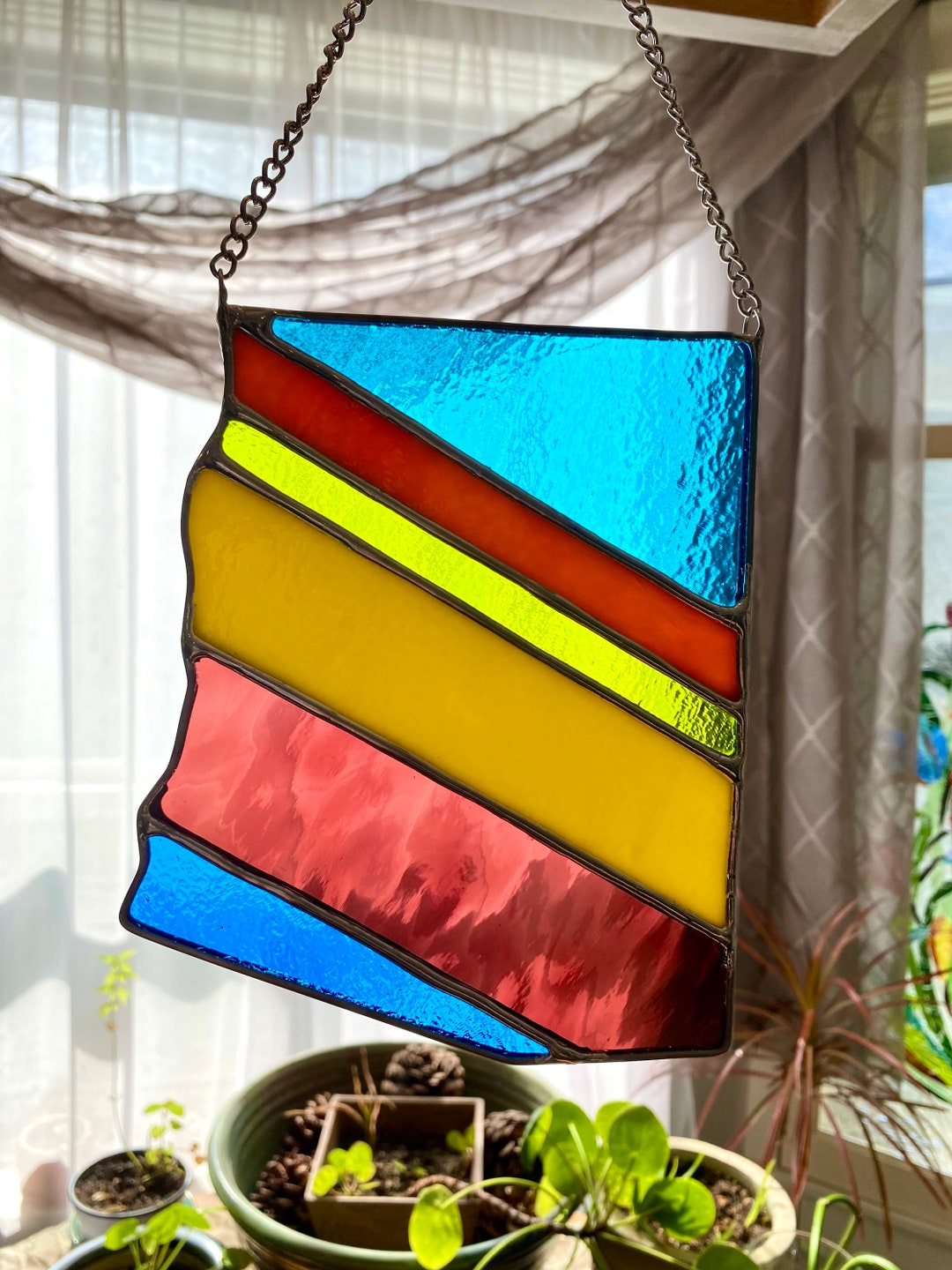 CHOOSE YOUR STATE - Large Stained Glass Suncatcher - Etsy