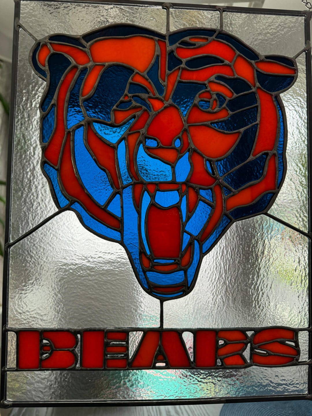 Chicago Bears Stained Glass Pattern - Etsy