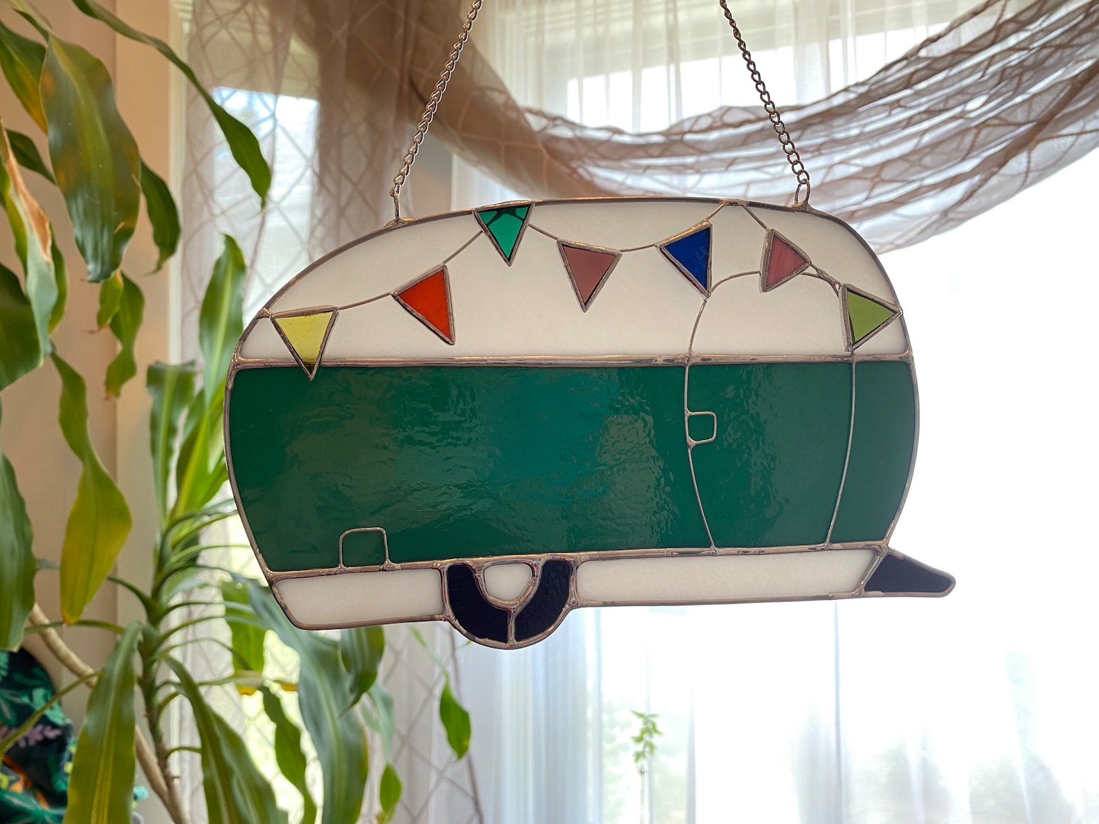 Large Stained Glass Camper 8.5” X 6” - Camper Van, Trailer, RV ...