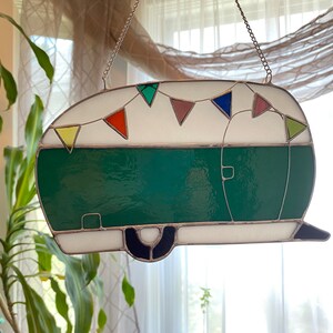 Large Stained Glass Camper 8.5” X 6” - Camper Van, Trailer, RV ...