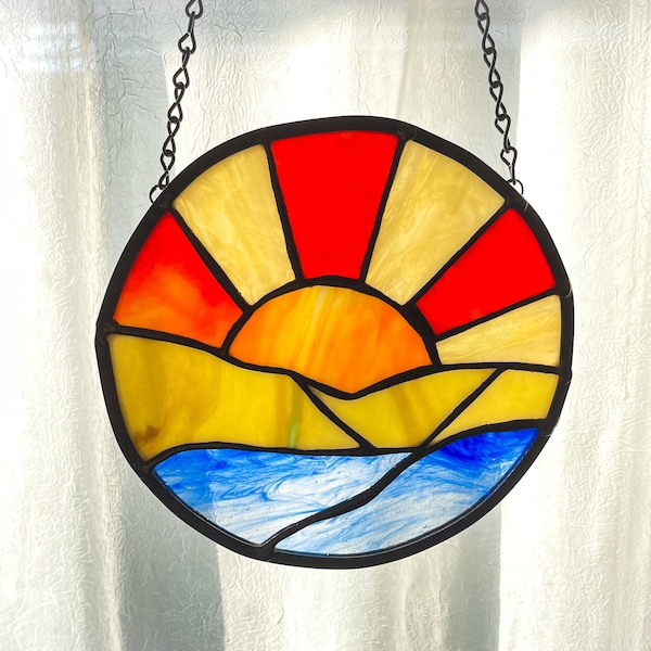 Stained Glass Sunset - Etsy