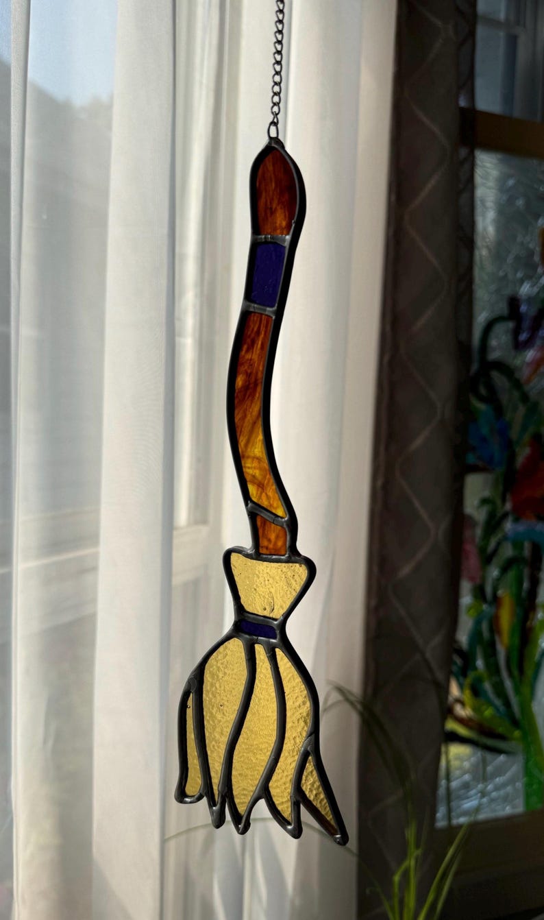 Witche’s Broom Stained Glass Suncatcher - Etsy