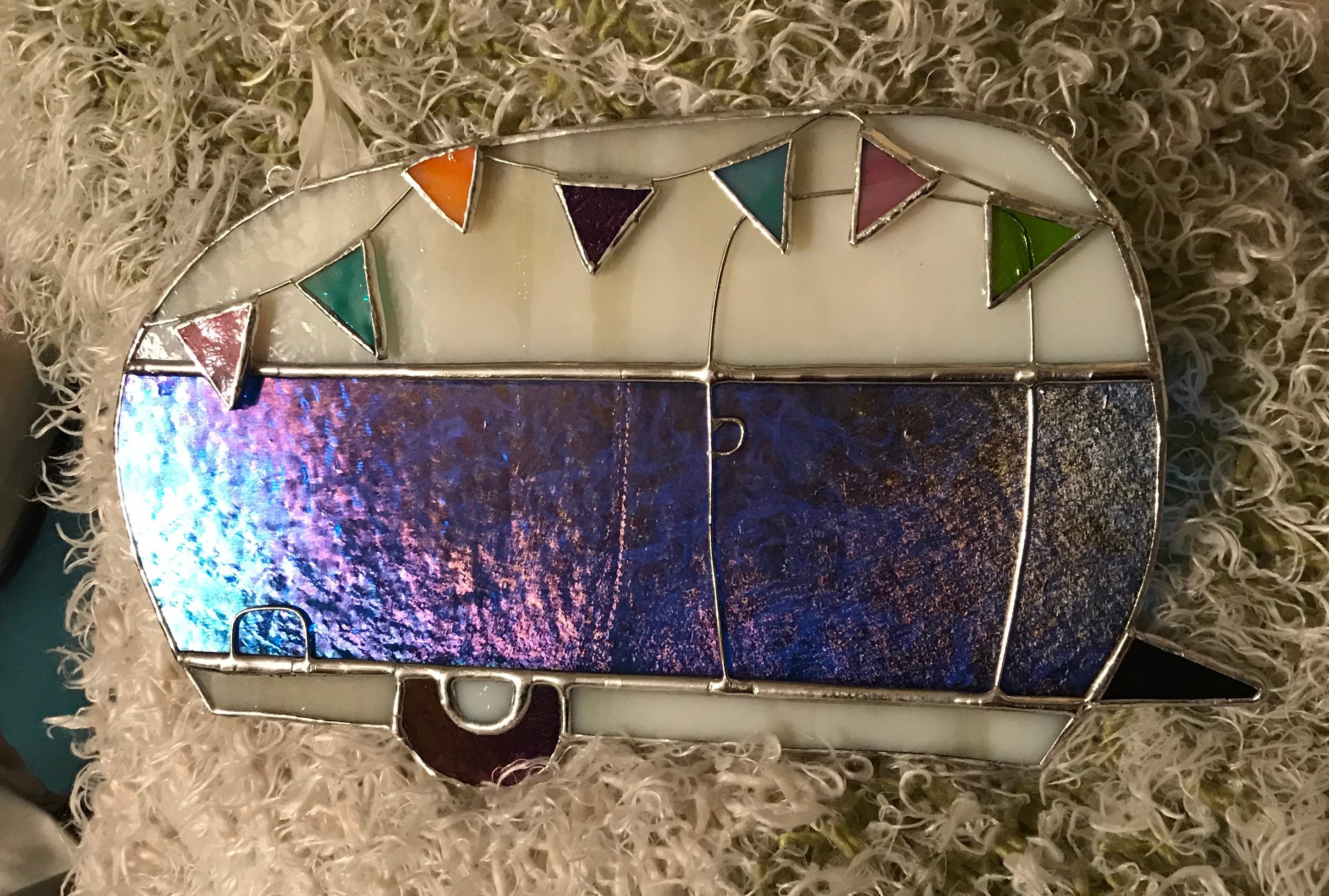 Large Stained Glass Camper 8.5” X 6” - Camper Van, Trailer, RV ...