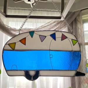 Large Stained Glass Camper 8.5” X 6” - Camper Van, Trailer, RV ...