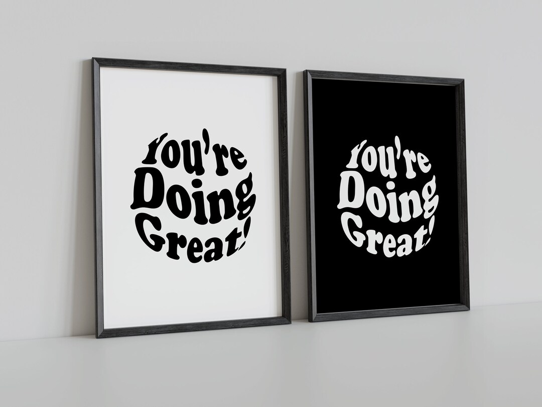 You're Doing Great Art Prints and Digital Download, Typography Poster ...