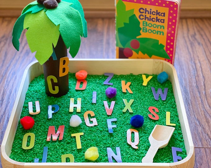Chicka Chicka Boom Boom Sensory Bin, Toddler ABC Sensory Activity - Etsy