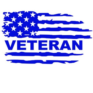 Veteran Flag Vinyl Decal Car Window Vinyl Decal Choose Color and Size ...