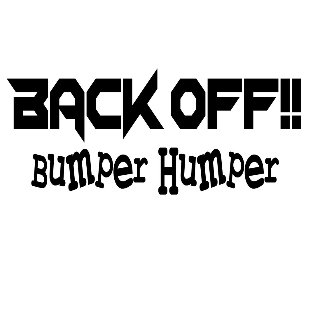 Back off Bumper Humper Vinyl Decal Car Window - Etsy