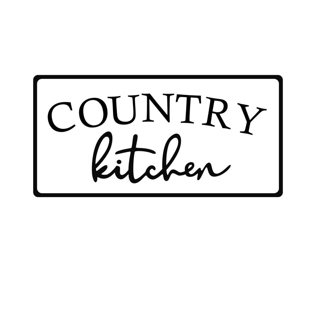 Country Kitchen Vinyl Decal Car Window - Etsy