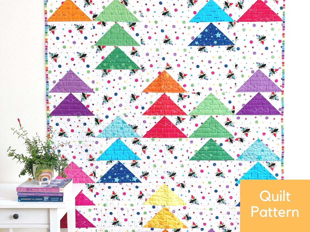 Flocks of Colour Flying Geese Quilt Pattern, Triangle Baby Quilt ...