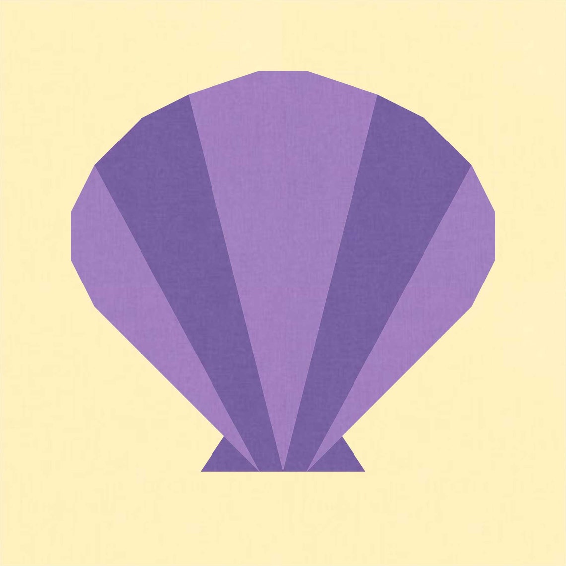 Seashell Quilt Block Pattern Beginner Foundation Paper - Etsy