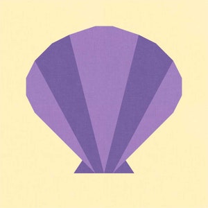 Seashell Quilt Block Pattern, Beginner Foundation Paper Piecing, FPP ...