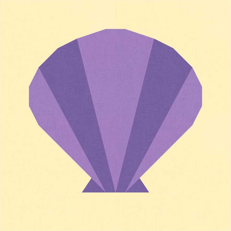 Seashell Quilt Block Pattern Beginner Foundation Paper - Etsy