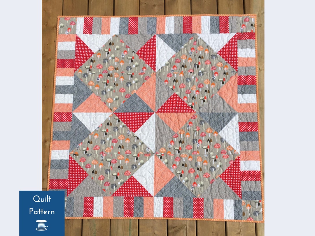 Diamond Baby Quilt Pattern, Triangle Throw Quilt, Baby Blanket ...