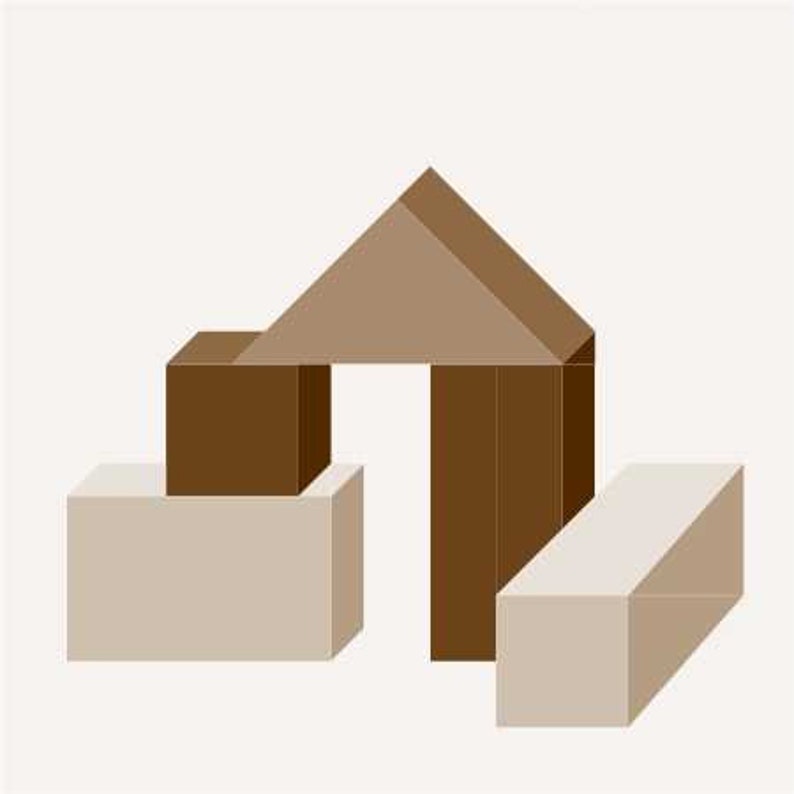 3D Wooden Toy Blocks Quilt Block Pattern: FPP Beginner Project (PDF ...