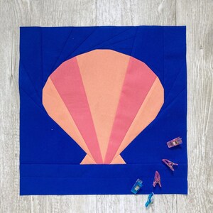 Seashell Quilt Block Pattern, Beginner Foundation Paper Piecing, FPP ...