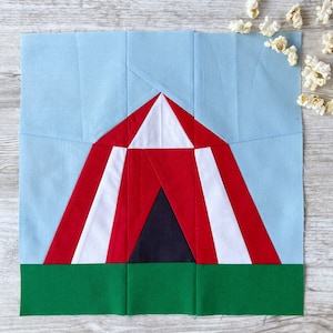 Big Top Quilt Block Pattern, Circus Tent Quilt Block, Beginner ...