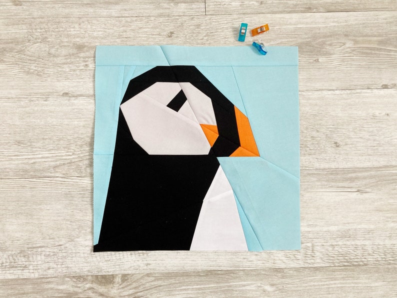 Puffin Head Quilt Block Pattern, Intermediate Foundation Paper Piecing ...