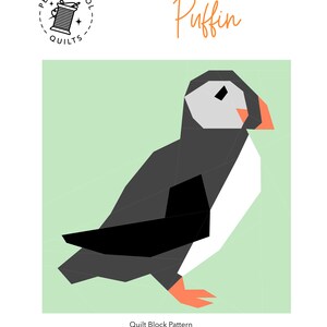 Puffin Quilt Block Pattern, Advanced Foundation Paper Piecing Pattern ...