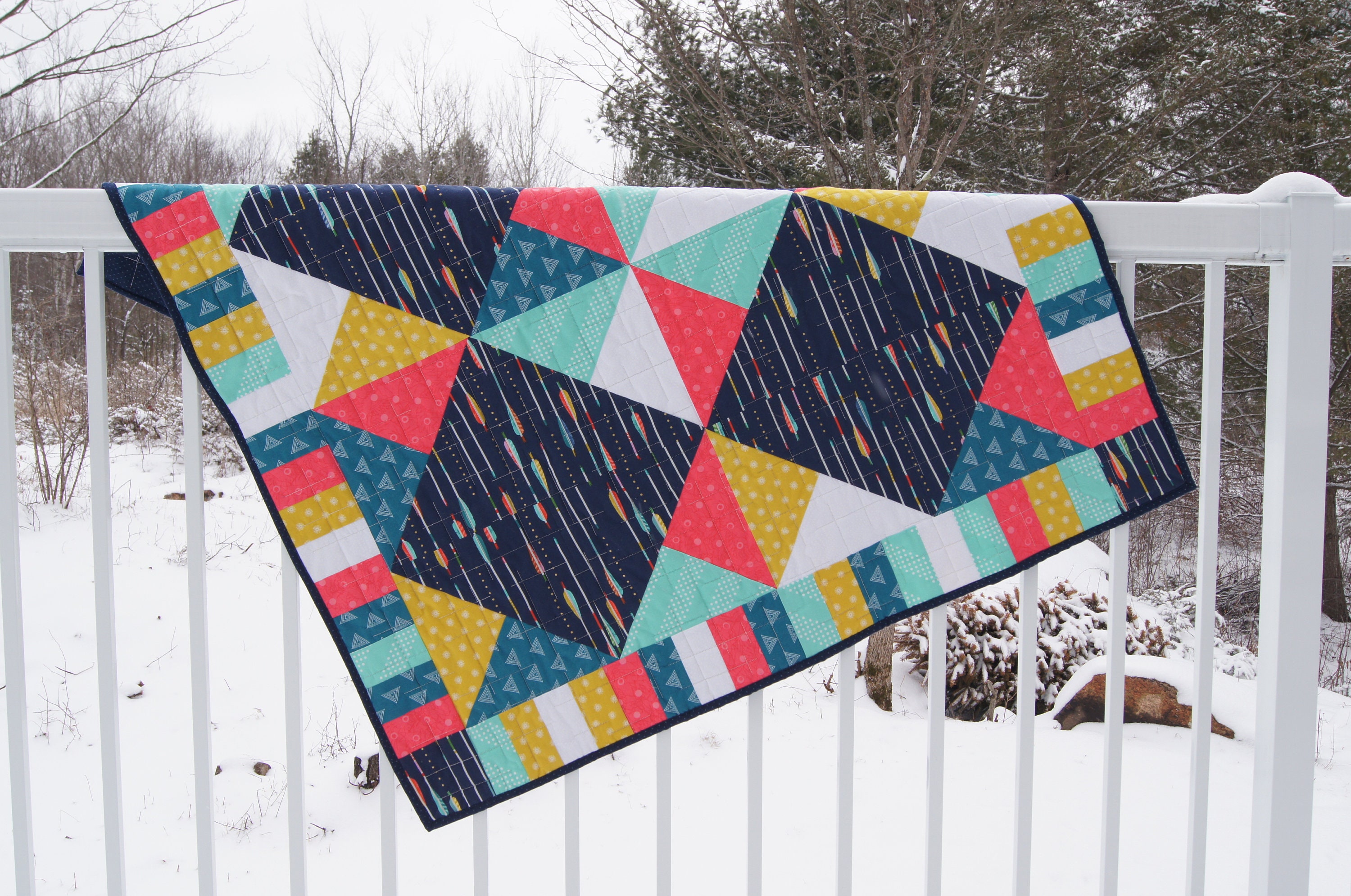 Triangle Baby Quilt Pattern Diamonds Throw Quilt Baby | Etsy