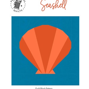 Seashell Quilt Block Pattern, Beginner Foundation Paper Piecing, FPP ...