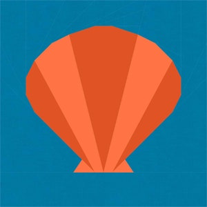 Seashell Quilt Block Pattern, Beginner Foundation Paper Piecing, FPP ...