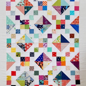 Confetti Quilt Tutorial, Scrappy Quilt Tutorial, Beginner Quilt Pattern ...