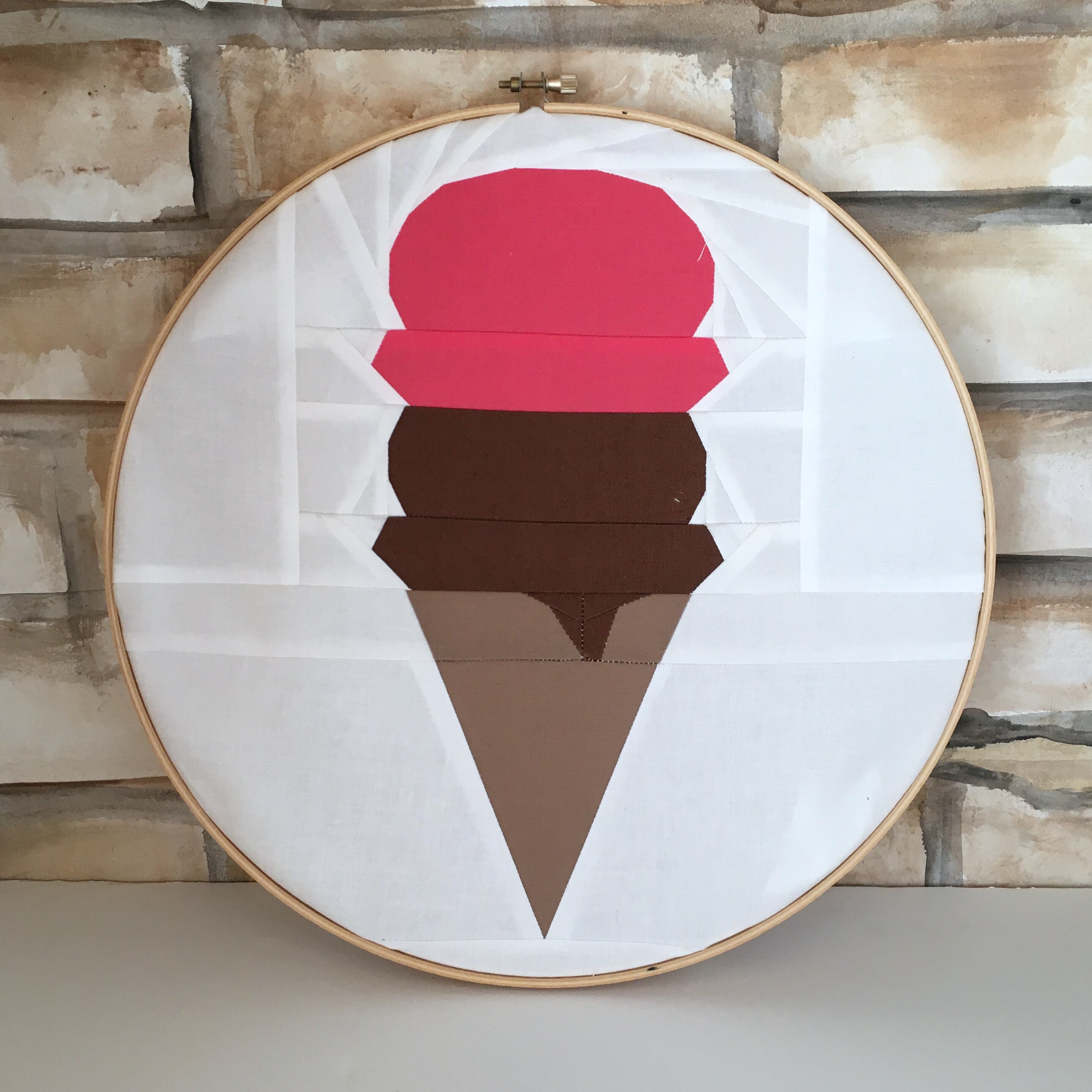 Ice Cream Cone Quilt Block FPP Block Pattern Modern | Etsy