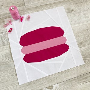 French Macaron Quilt Block Pattern: Beginner FPP (PDF Pattern) - Etsy