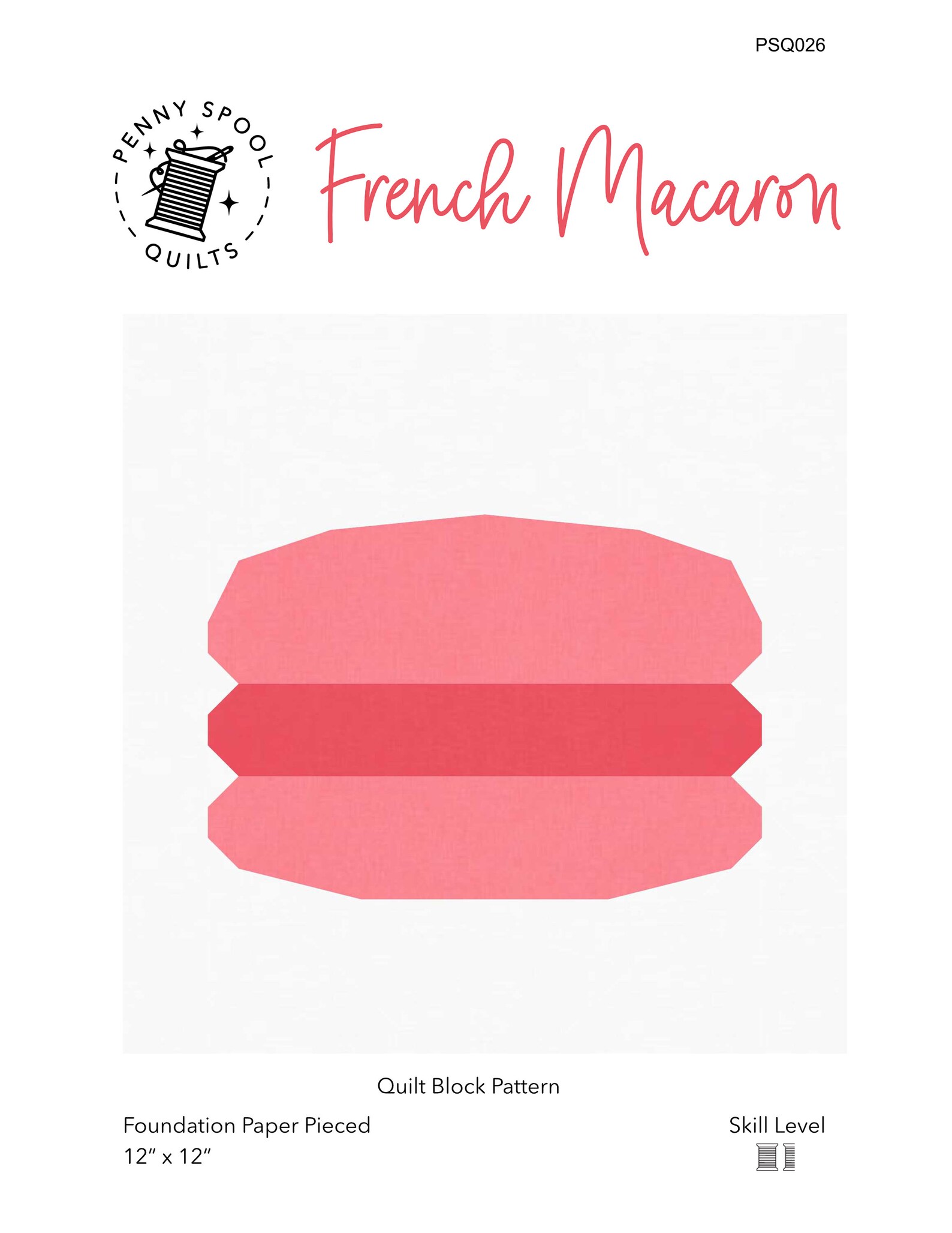 French Macaron Quilt Block Pattern: Beginner FPP (PDF Pattern) - Etsy