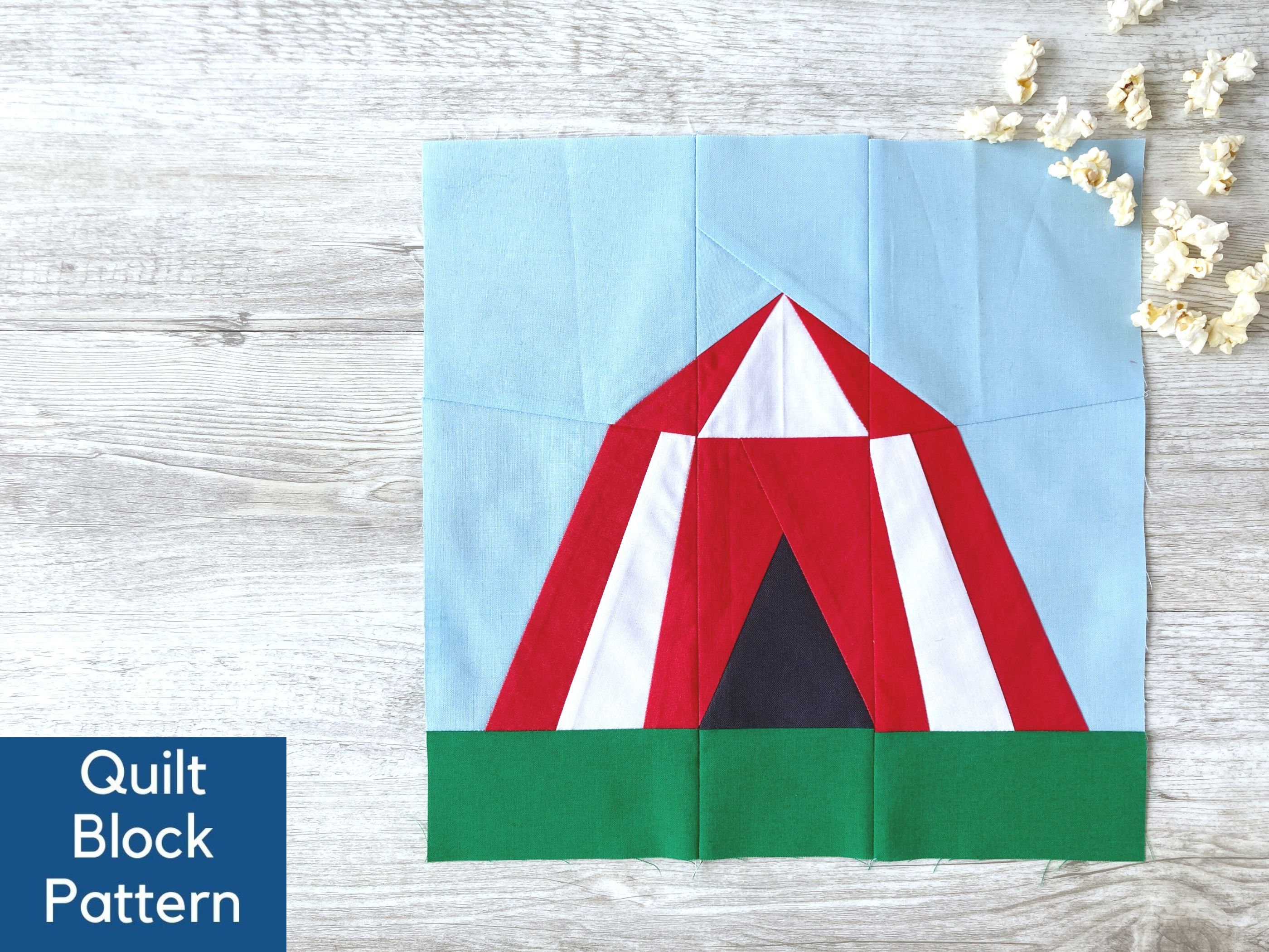 Big Top Quilt Block Pattern Circus Tent Quilt Block Beginner - Etsy