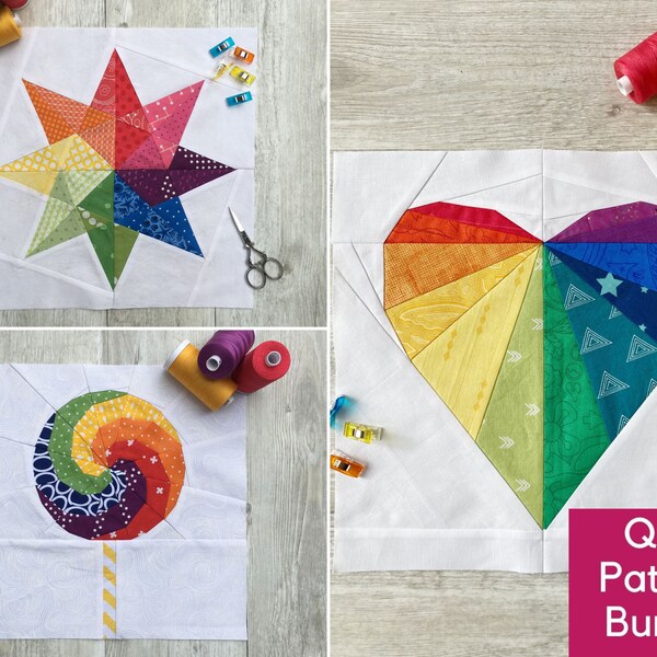 Rainbow Quilt Pattern - Etsy