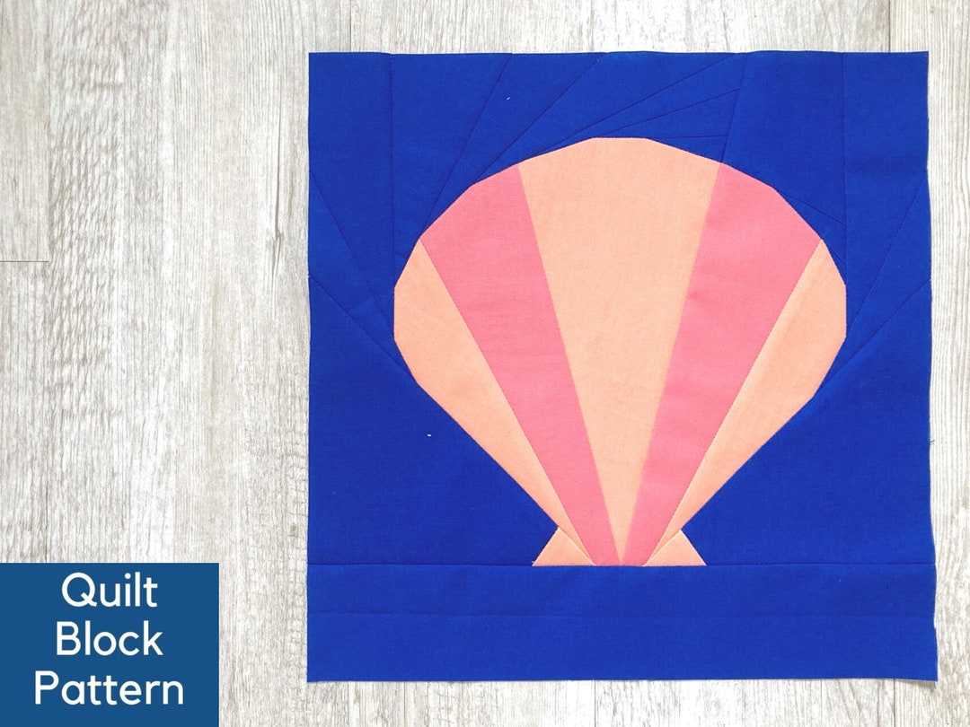 Seashell Quilt Block Pattern, Beginner Foundation Paper Piecing, FPP ...