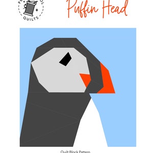 Puffin Head Quilt Block Pattern, Intermediate Foundation Paper Piecing ...