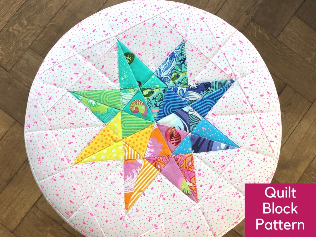 Scrappy Star Quilt Block Pattern: Modern FPP (PDF Download) - Etsy