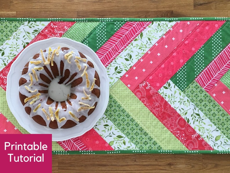 Modern Braid Table Runner Quilt Tutorial: Scrappy Beginner Pattern ...