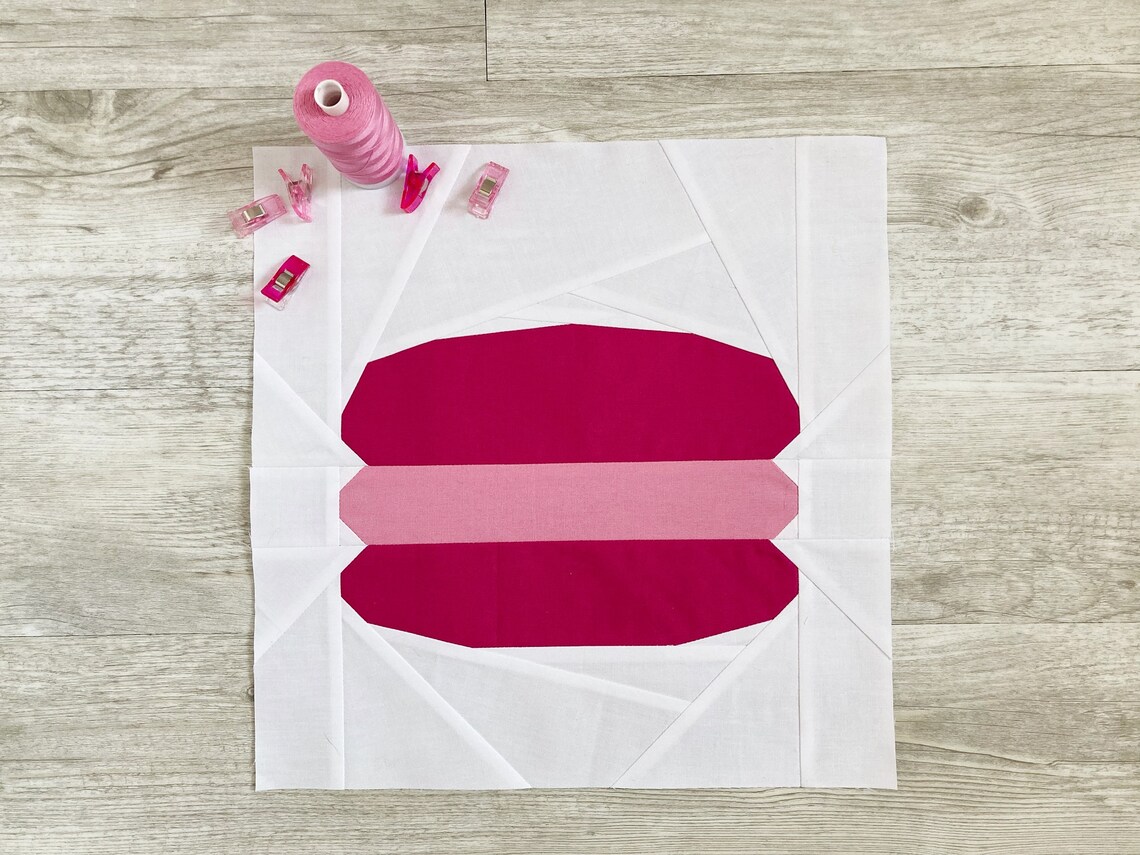 French Macaron Quilt Block Pattern: Beginner FPP (PDF Pattern) - Etsy