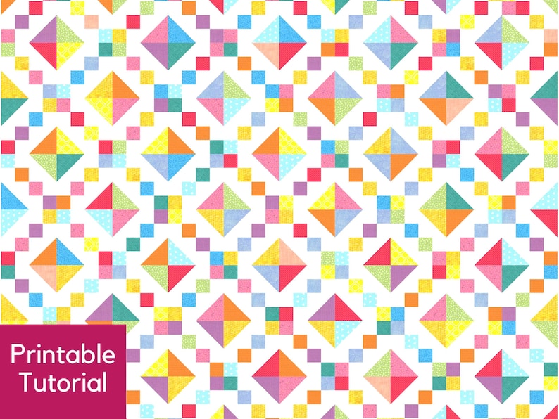 Confetti Quilt Tutorial, Scrappy Quilt Tutorial, Beginner Quilt Pattern ...