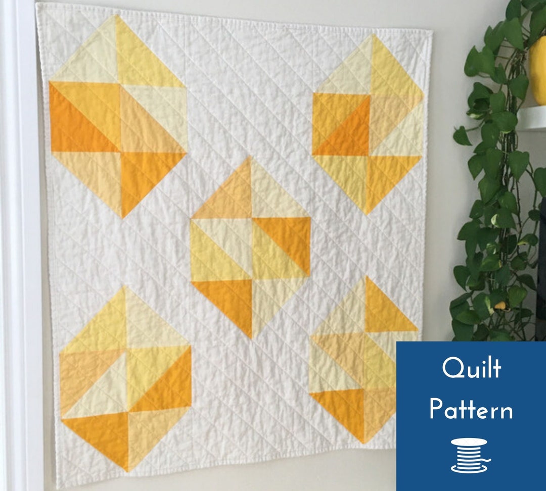 Facets Quilt Pattern: Modern Geometric Gemstones Throw (PDF Pattern) - Etsy