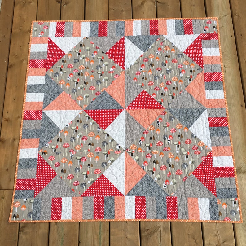 Triangle Baby Quilt Pattern Diamonds Throw Quilt Baby | Etsy