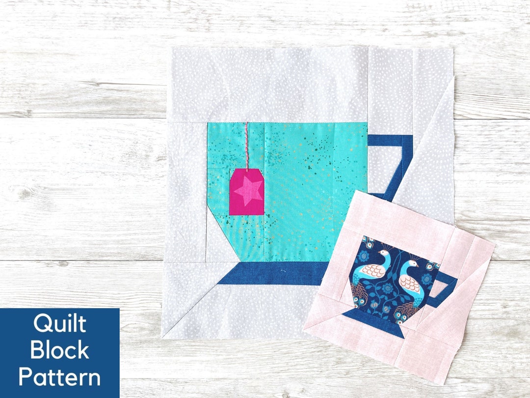 Teacup Quilt Block Pattern, Tea Party Quilt, Foundation Paper Piecing ...